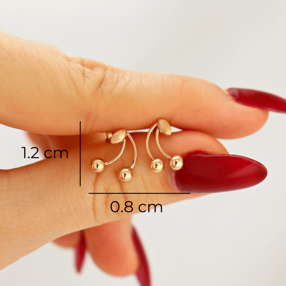 Auksiniai auskarai "Vyšnios"