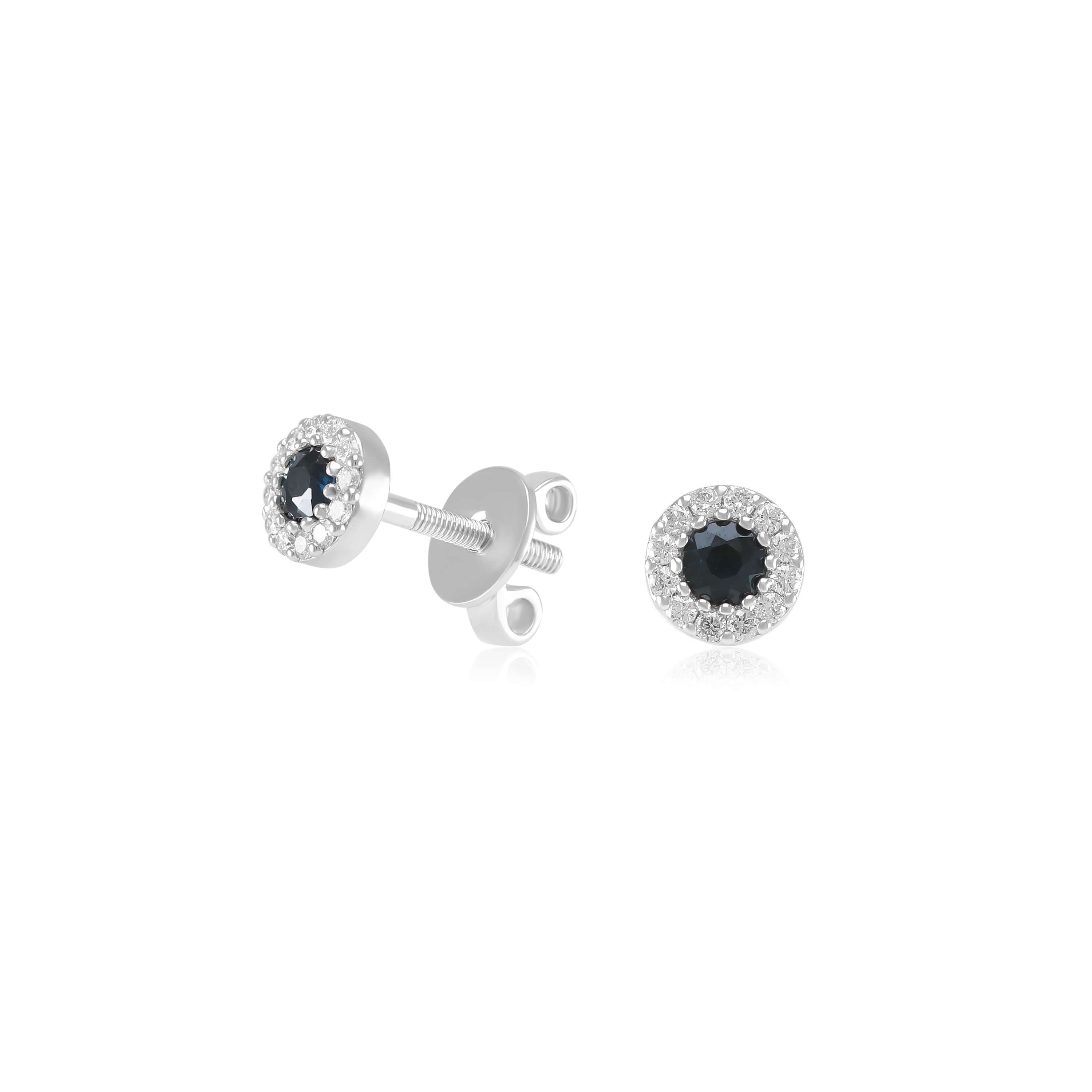 Auksiniai auskarai "Tamsusis safyras"